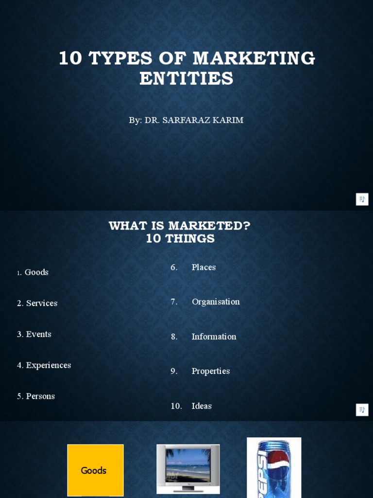10 Types of Marketable Entities | PDF | Finance & Money Management