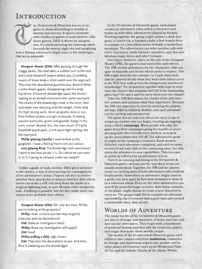 Introduction To D D Pdf Leisure