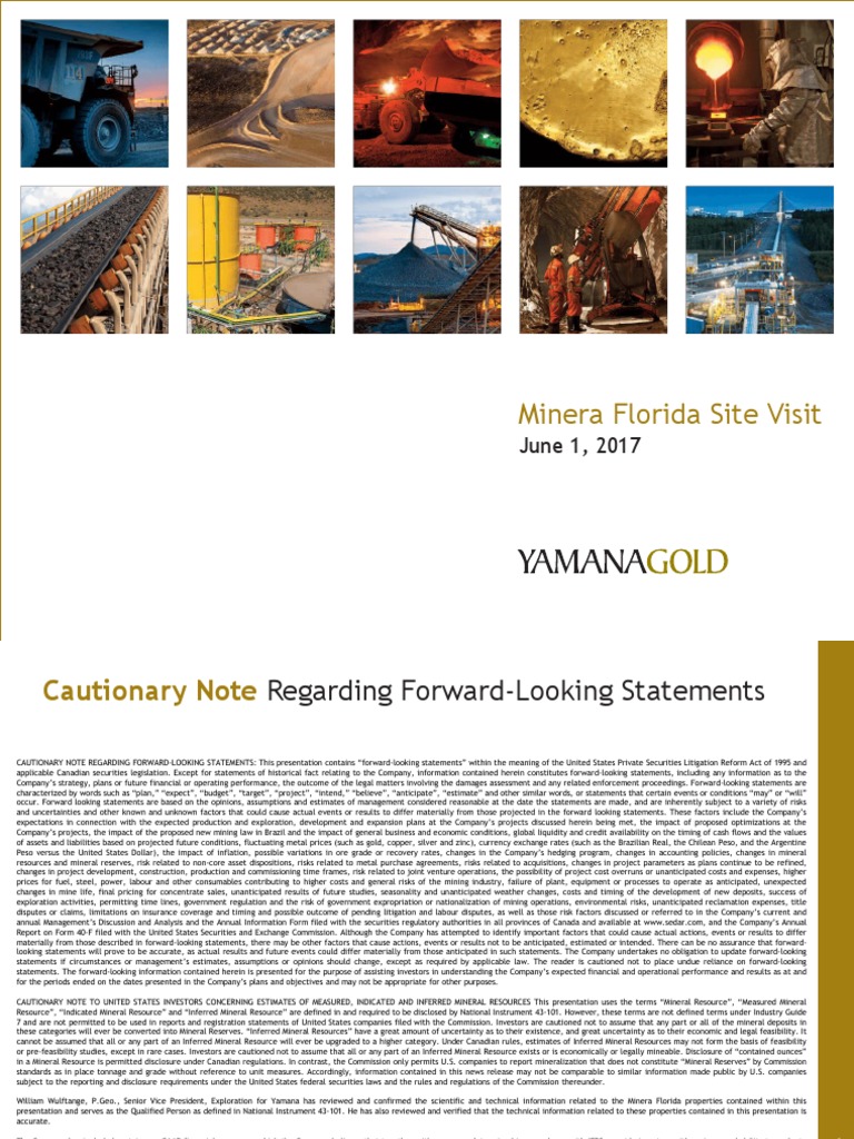 Minera Florida Site Visit Final 170601124819 PDF | PDF | Mining | Risk