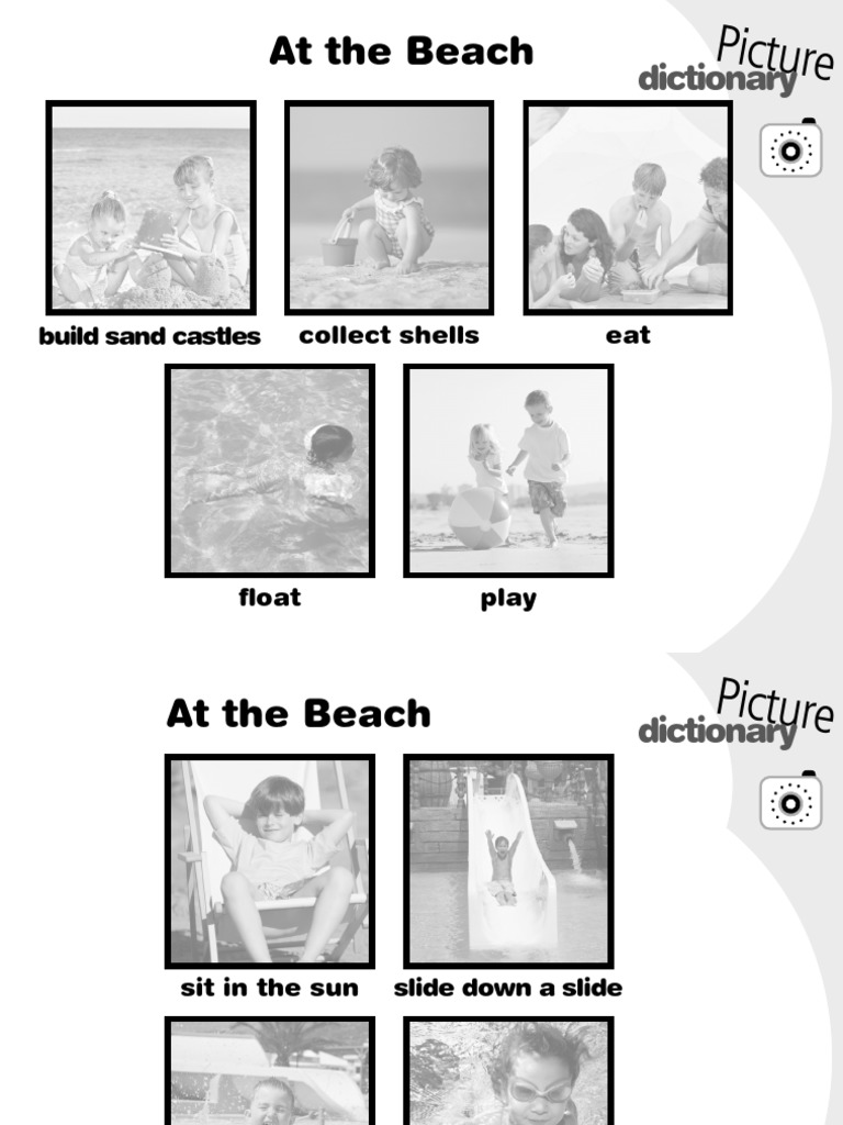 Beach Activities Picture Dictionary | PDF