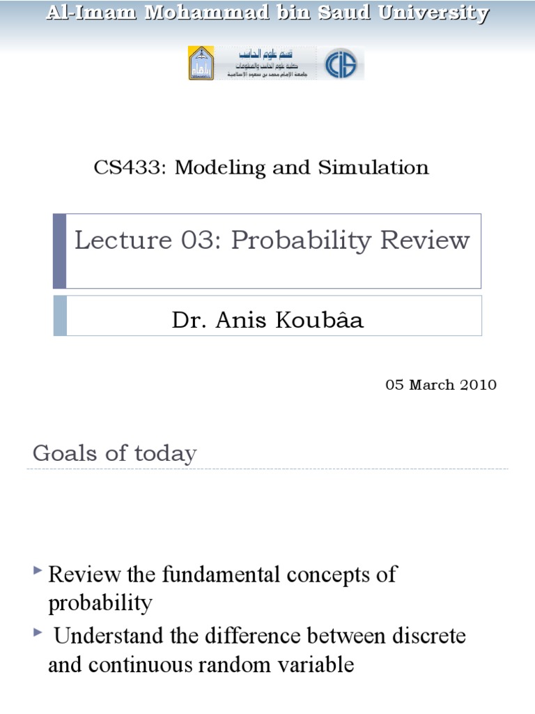 Lecture03 Probability Review | Download Free PDF | Probability Distribution | Latin Script