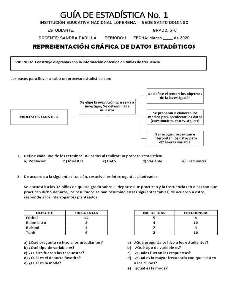 Estadistica Quinto SD | PDF | Deportes | Estadísticas