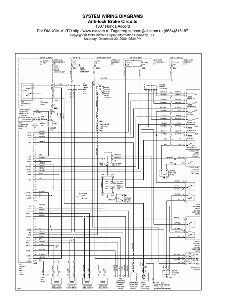 System Wiring Diagrams Anti-Lock Brake Circuits | PDF