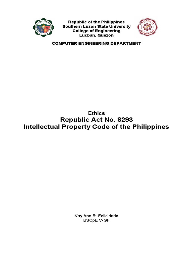 Republic Act No. 8293 Intellectual Property Code of The Philippines ...