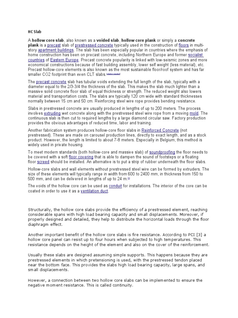 HC Slab: Plank Is A | PDF | Architectural Elements | Materials