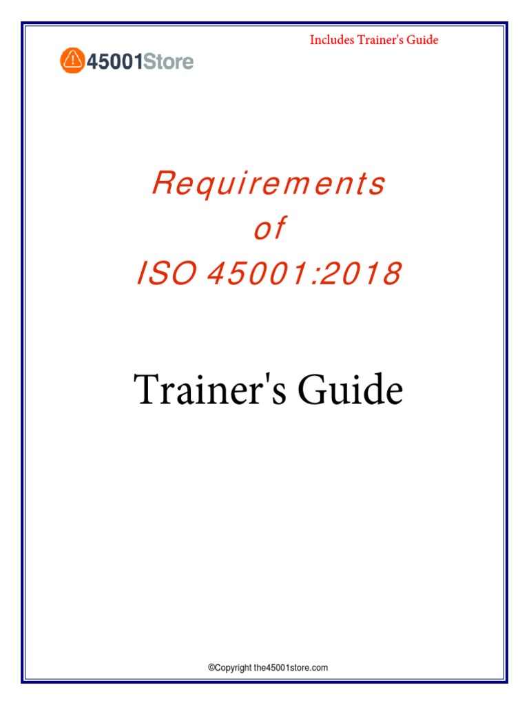 Requirements of ISO 45001-Sample | PDF | Occupational Safety And Health ...