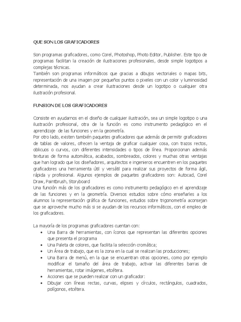 Que Son Los Graficadores | PDF | Cad automático | Píxel