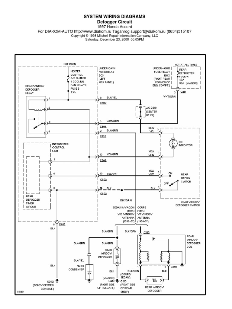 System Wiring Diagrams Defogger Circuit | PDF