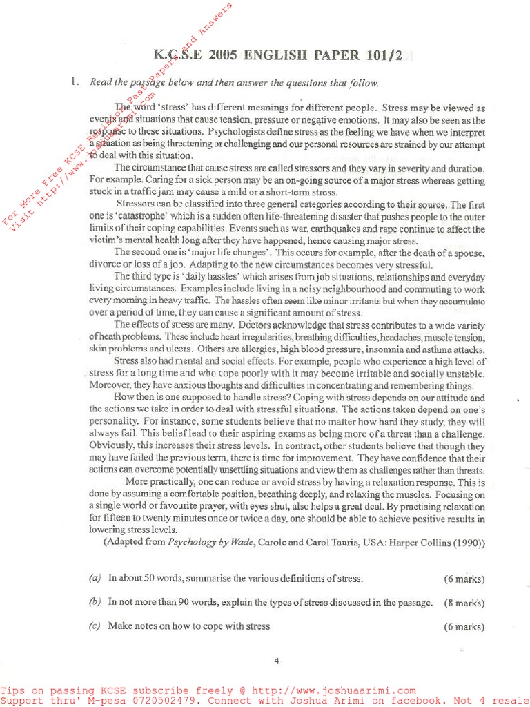 For More Free KCSE Revision Past Papers and Answers | PDF | Business
