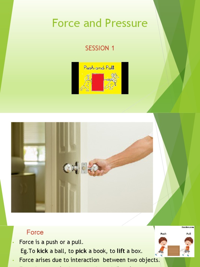 Force & Pressure PPT-1 | PDF | Force | Natural Philosophy