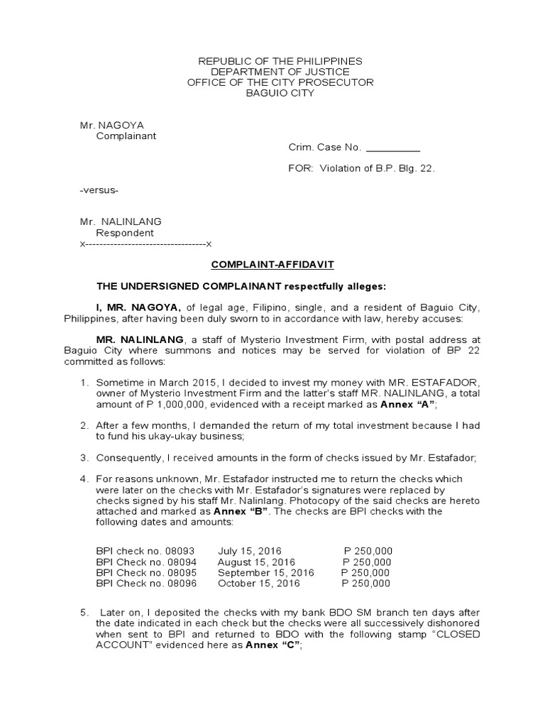 Complaint Affidavit | PDF | Affidavit | Government Information