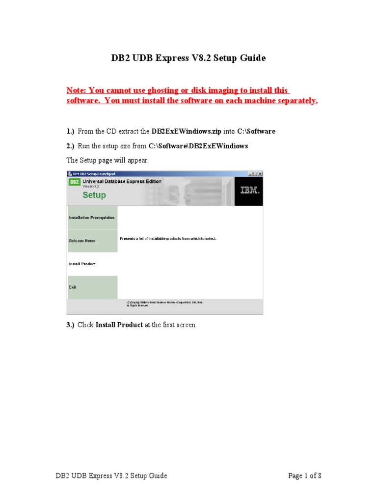 DB2 UDB Express V8.2 Setup Guide | PDF | User (Computing) | Command Line Interface