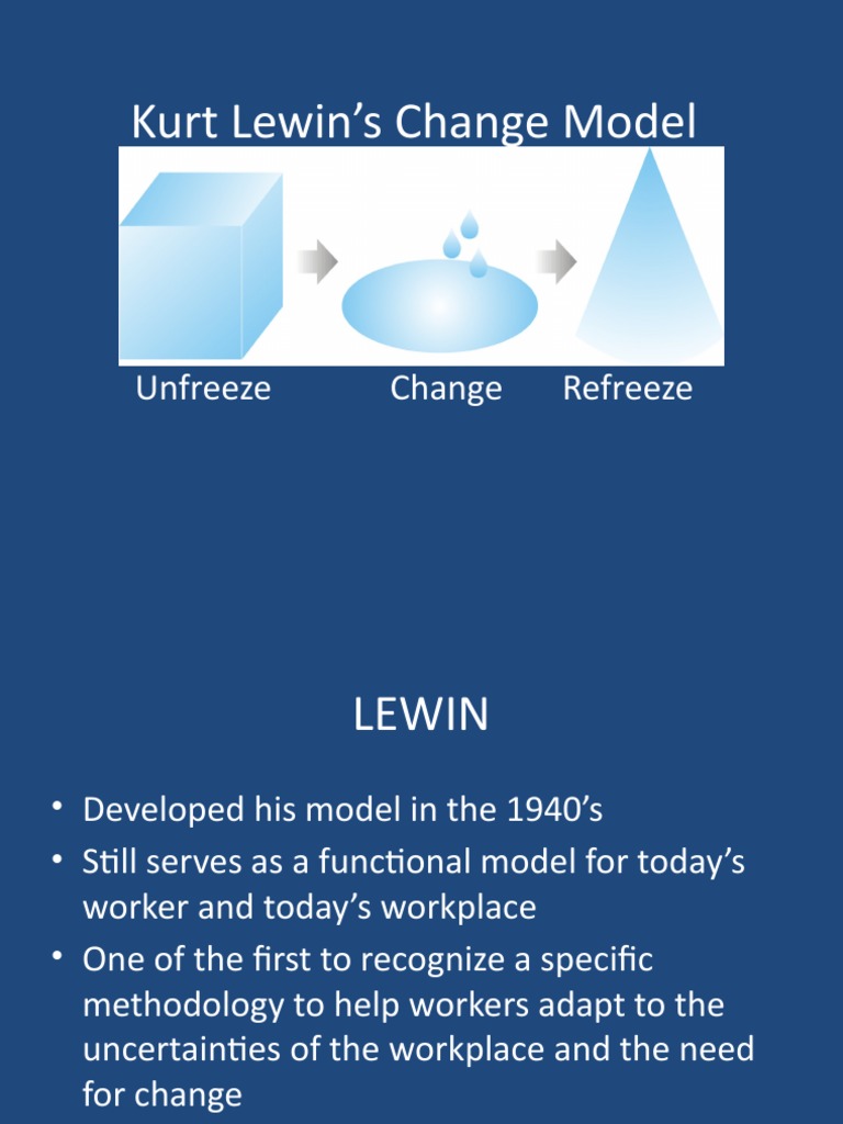 Kurt Lewin's 3-Step Change Model Guide | PDF
