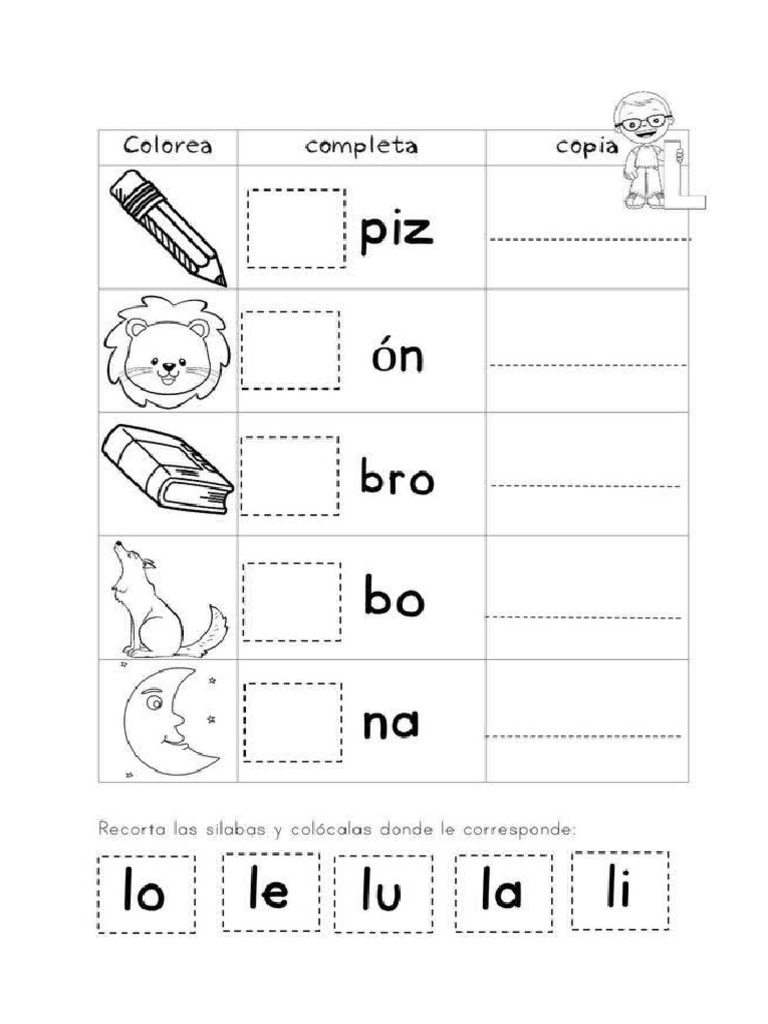 La Letra L Actividades | PDF