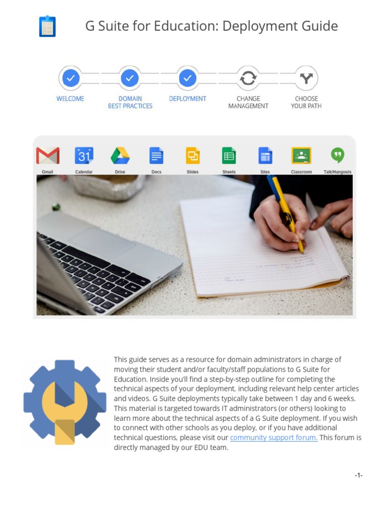 Gsuite For Education Deployment Guide | PDF | World Wide Web | Internet & Web