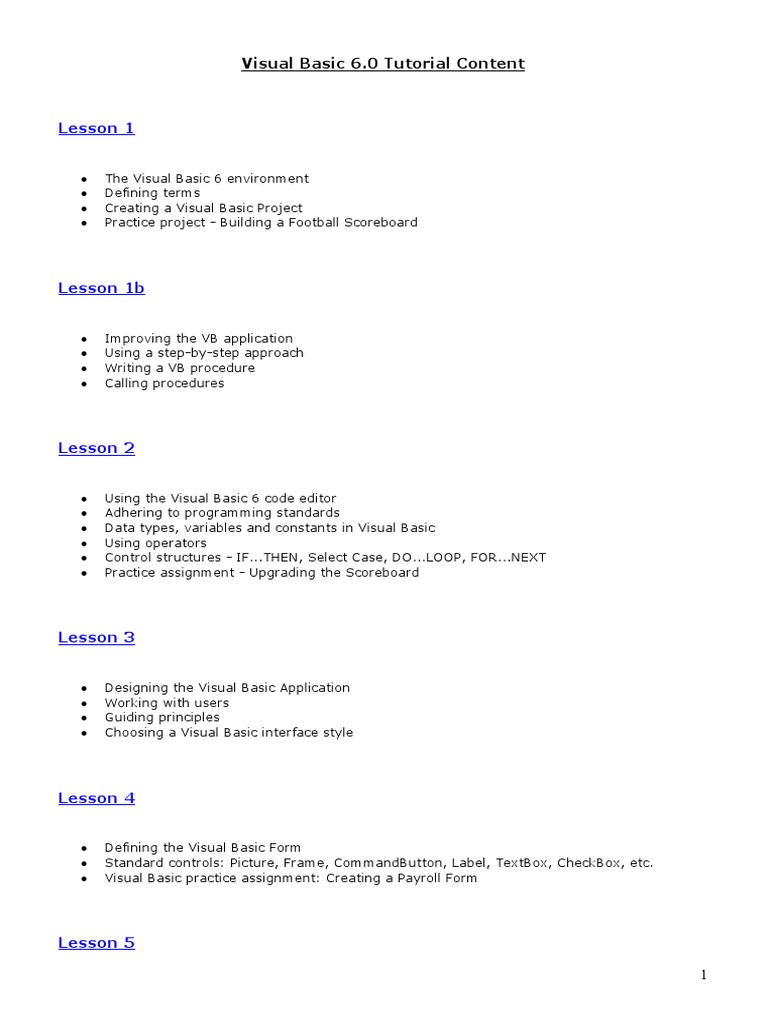 Visual Basic 6 | PDF | Variable (Computer Science) | Data Type