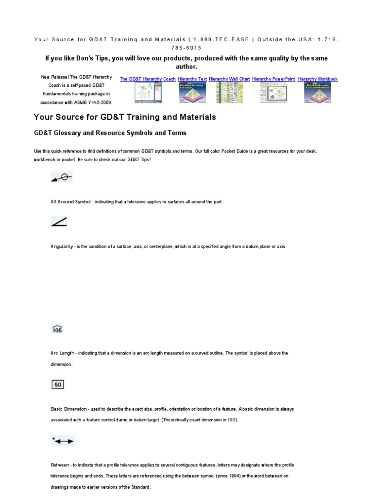 Your Source For GD&T Training and Materials | PDF | Engineering ...