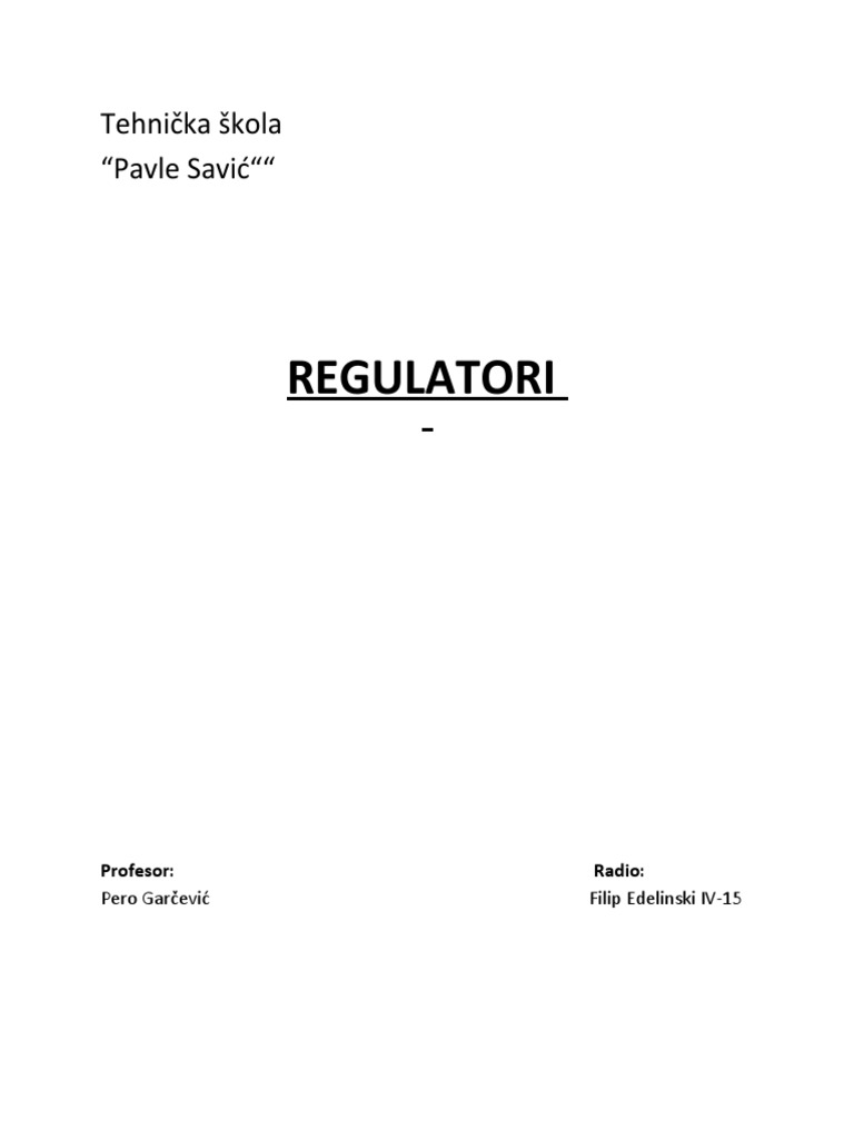 REGULATORI | PDF