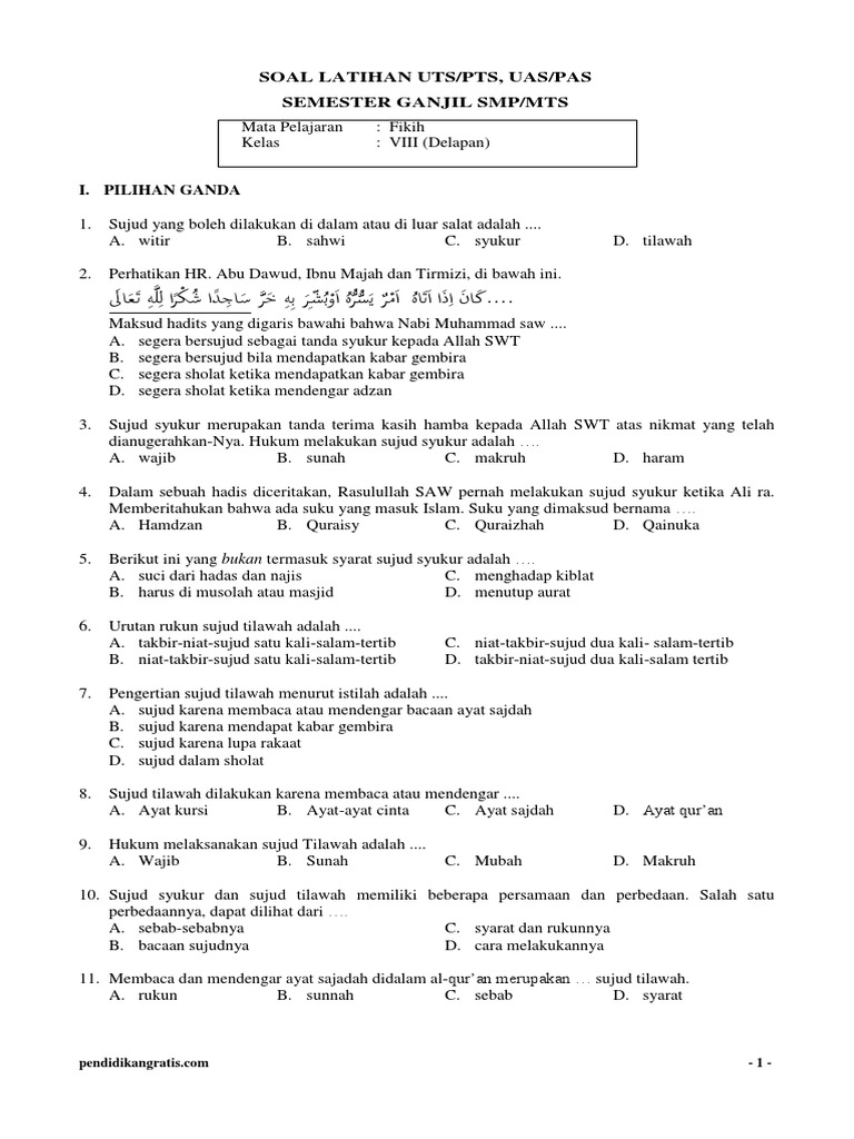 Fiqih 8 - Pendidikangratis | PDF