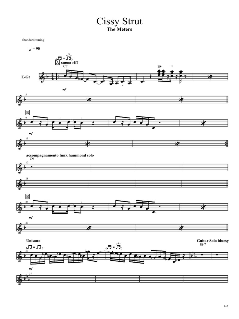 Cissy-Strut Guitar PDF | PDF