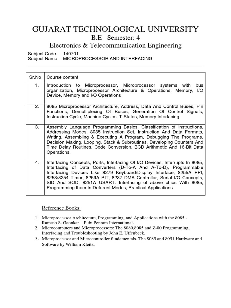 Microprocessor and Interfacing | PDF | Computers