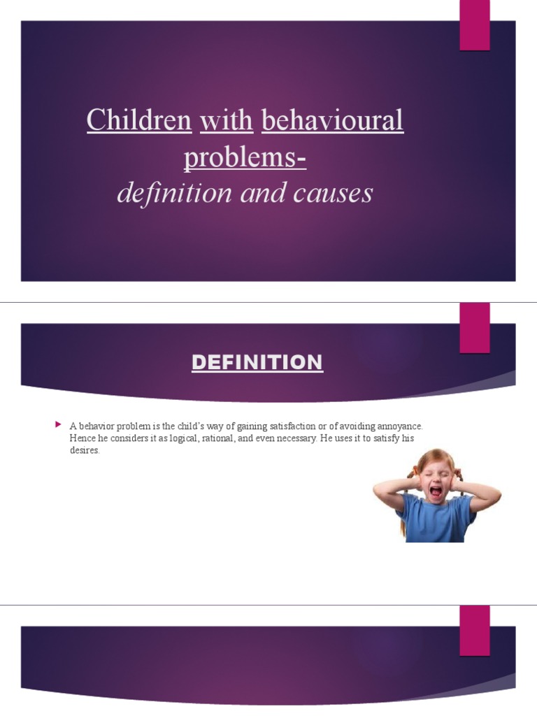 Children With Behavioural Problems | PDF