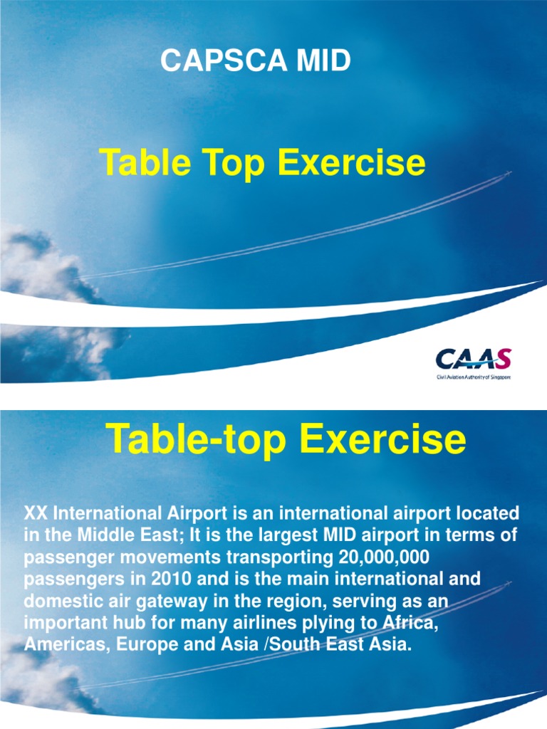 Capsca Mid: Table Top Exercise | PDF | Flight Attendant | Airport