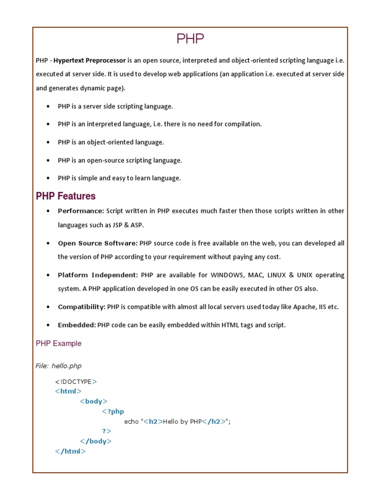 WT Notes - PHP PDF | PDF | Http Cookie | Php WT Notes - PHP PDF | PDF | Http Cookie | Php