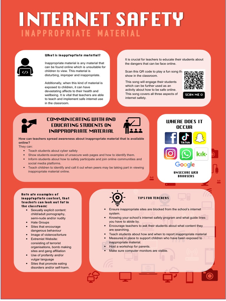 Innappropriate Material Poster | PDF | Internet | Teachers