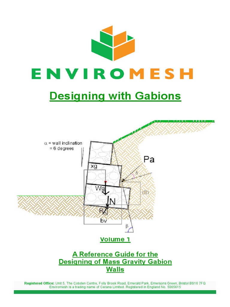 Designing With Gabions: A Reference Guide For The Designing of Mass Gravity Gabion Walls | PDF ...
