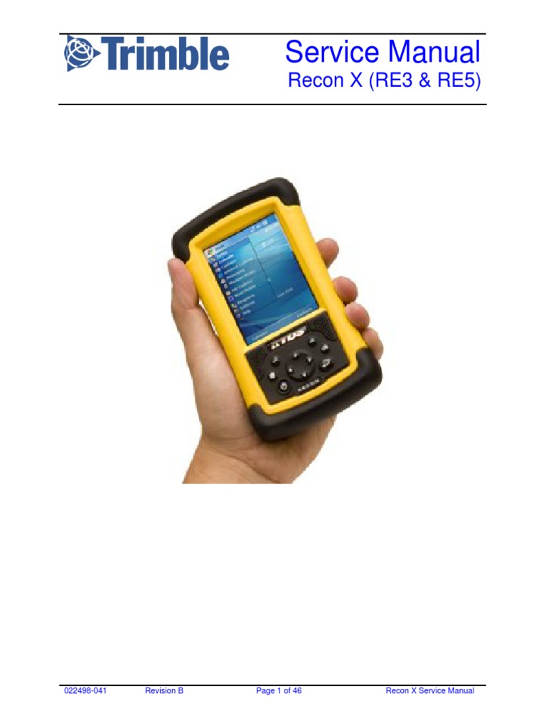 Trimble Recon X Service Manual REV B 1a | PDF | Bluetooth | Wireless Lan