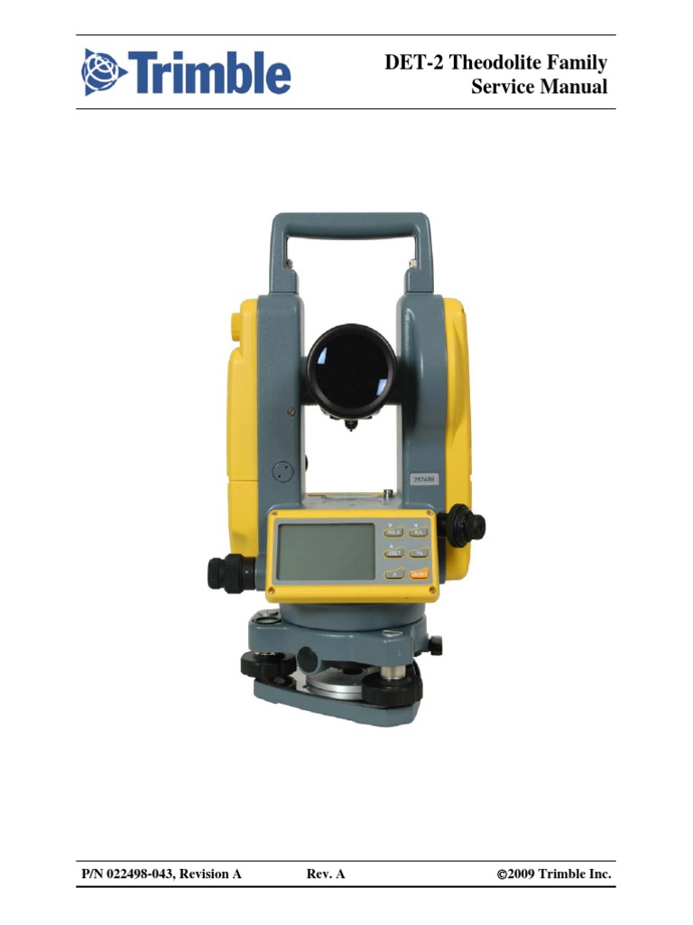 DET-2 Service Manual | PDF | Troubleshooting | Field Of View