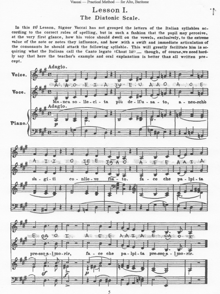 Vaccai + Exercises PDF | PDF