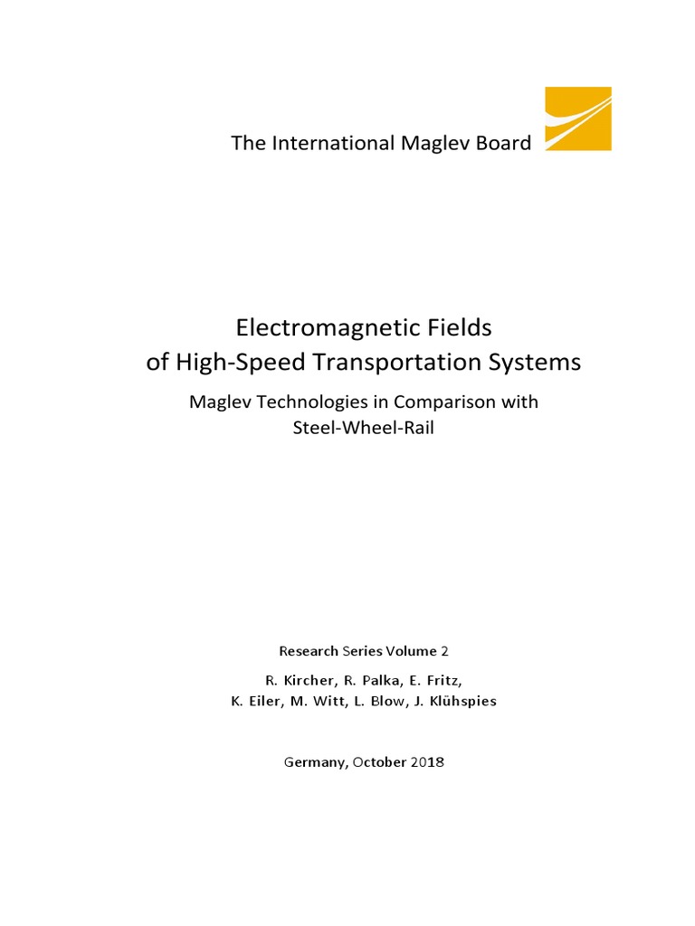 Electromagnetic Fields of High-Speed Transportation Systems: The ...