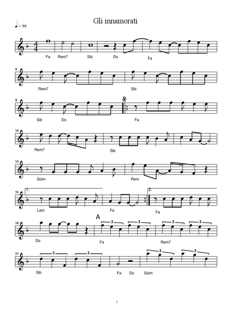 Gli Innamorati PDF | PDF