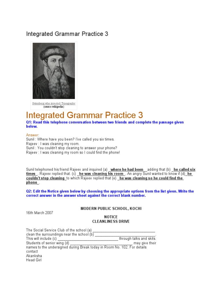Integrated Grammar Practice 3 | PDF | Mummy | Ancient Egypt