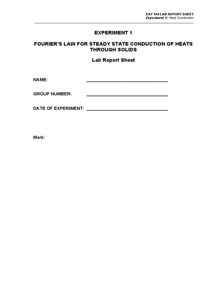 Lab Report Sheet-2 - 0 | PDF | Thermal Conduction | Thermal Conductivity