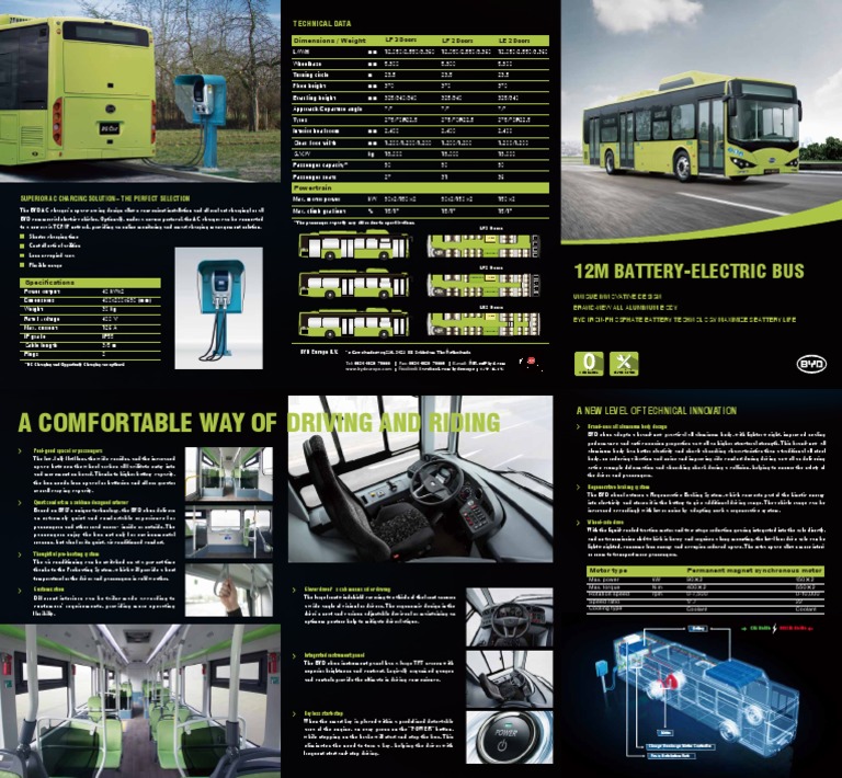 12M Battery-Electric Bus | PDF | Electric Motor | Wheelchair