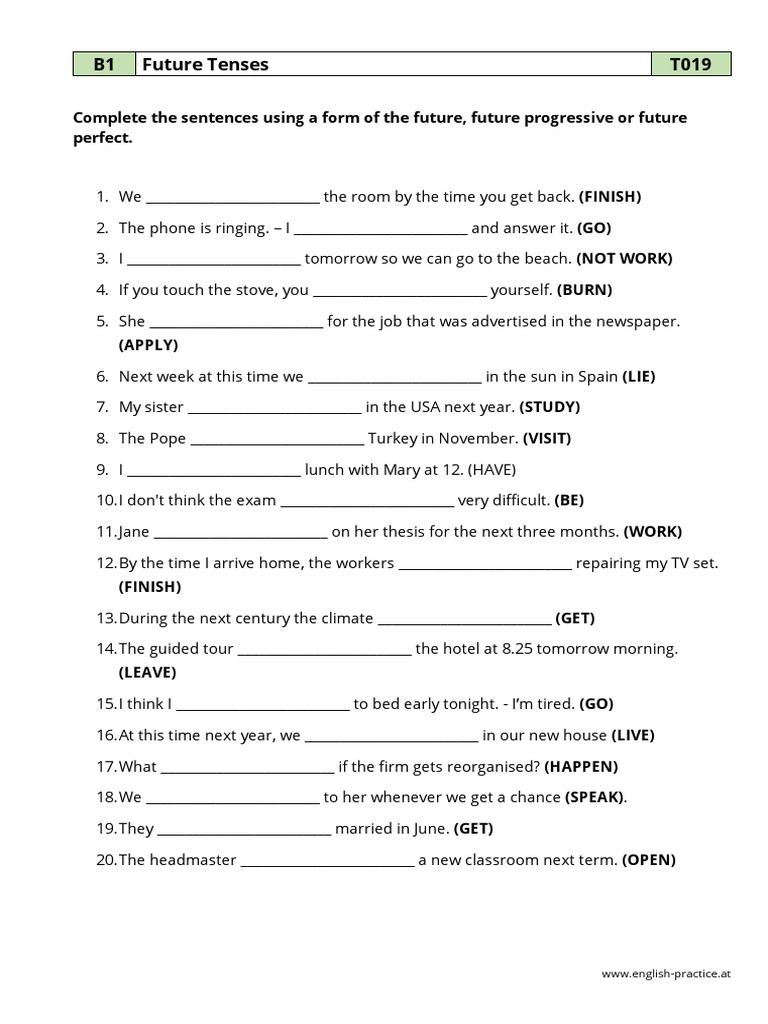 Future Tenses Practice | PDF | Grammar
