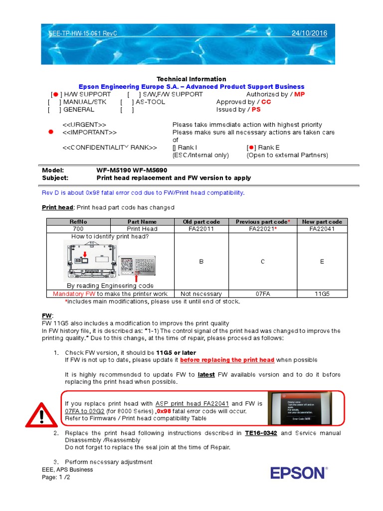 WF-M5690 Print Head Replacement | PDF | Printer (Computing) | Computing