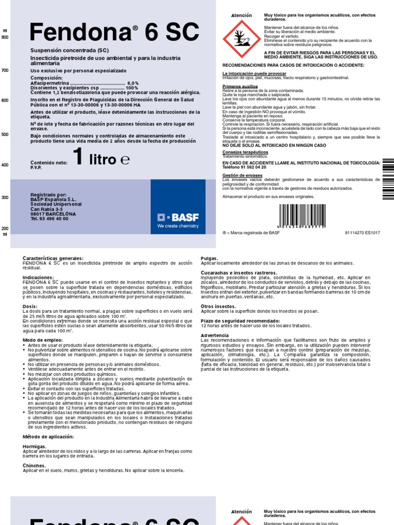 Fendona 6 SC T T 1 PDF | PDF | Alimentos | Agua