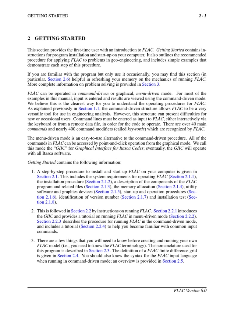 Flac 2d 406 User Guide | PDF | Command Line Interface | File Format