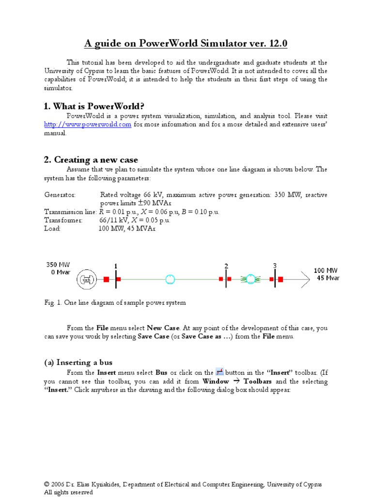 A Guide On Power World Simulator | PDF | Transformer | Electric Power Transmission