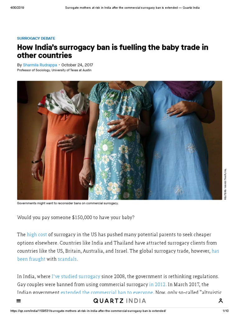 Surrogate Mothers at Risk in India After The Commercial Surrogacy Ban ...