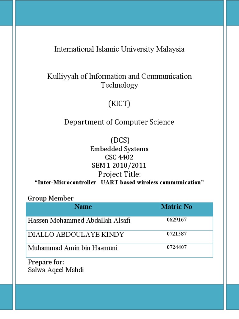 Final Report Embedded System Updated | PDF | Arduino | Microcontroller