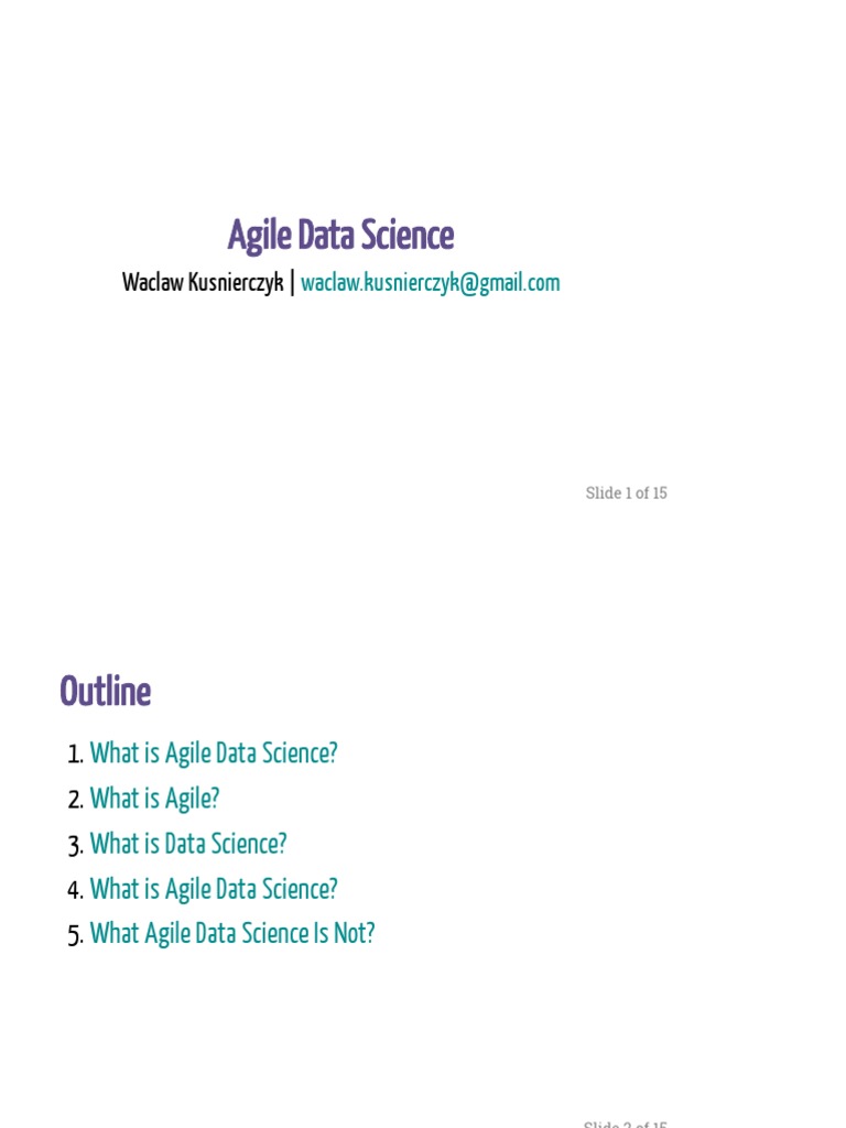 Agile Data Science PDF | PDF | Agile Software Development | Data Science