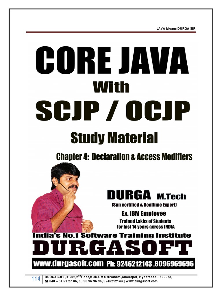 Java Modifiers And Access Control Explained Pdf Class Computer Programming Method 2927