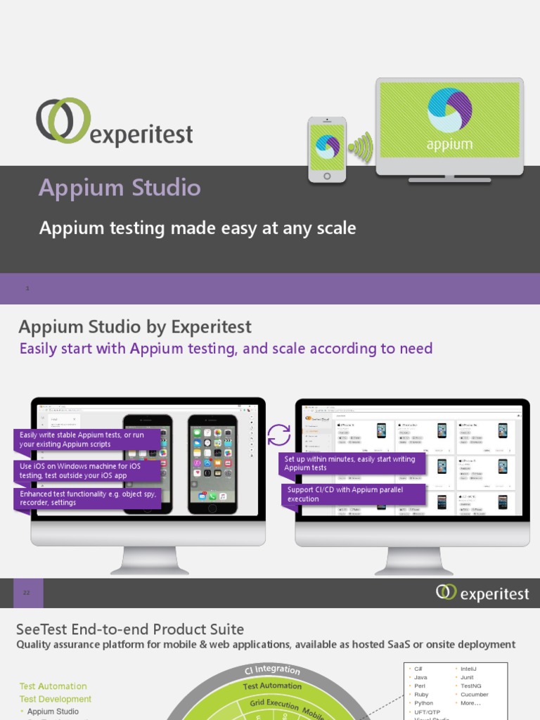 Appium Studio: Appium Testing Made Easy at Any Scale | PDF | Ios | Mac Os