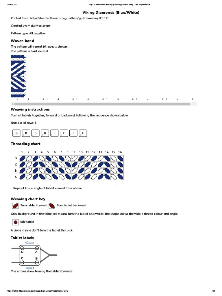Viking Diamonds Blue&white | PDF