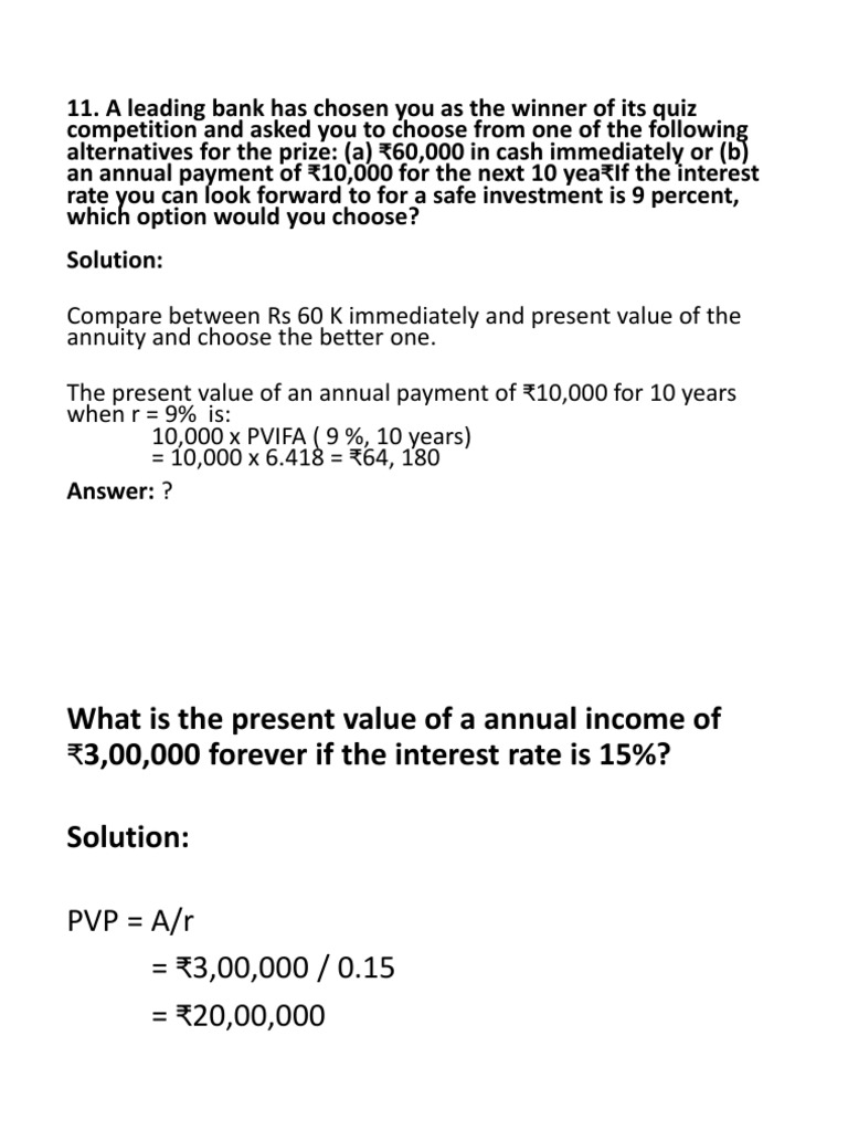 8 TVM ClassWork | PDF | Present Value | Mathematical And Quantitative ...